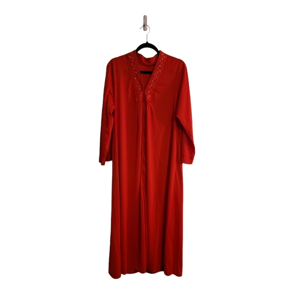 Intimates & Sleepwear | Vintage Red Housecoat | Poshmark